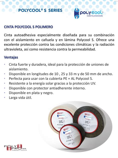 Ficha Técnica Cinta Polimerica Polycool S Pdf