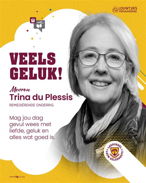 Laerskool 🎉📖 Veels Geluk Met Jou Verjaarsdag Tannie Trina 📖🎉 Dankie