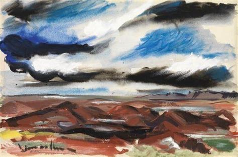 Charles Alston Untitled California Landscape Circa 1948 Mutualart