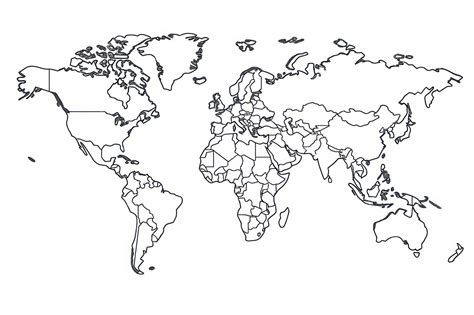 World Map Sketch Drawing White Premium Photo