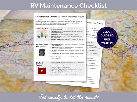 Rv Maintenance Checklist Printable Essential Rv Care Pre Trip Prep