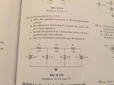 Solved For The Network In Fig 8115 Write The Equations