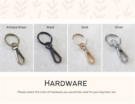 Infinity Leather Keychain Set Custom Anniversary Wedding