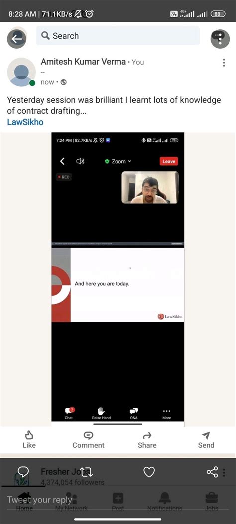 Amitesh Kumar Verma On Linkedin Yesterday Session Was Very Knowledgeable And I Learnt Lots Of