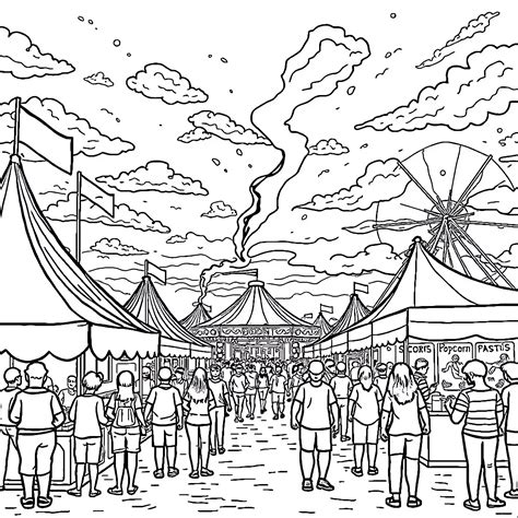 Best County Fair Coloring Pages Free Printable Pdf