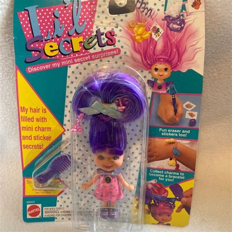 Mattel Toys Lil Secrets Blue Pink Hair Doll Mattel Toy 993 6903 Nos