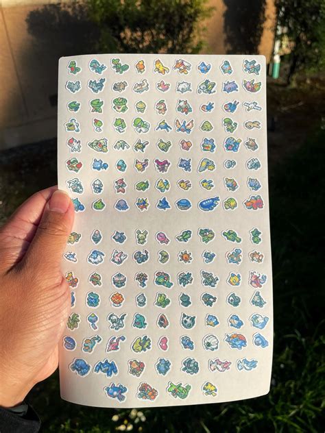 252 386 Hoenn Poke Sprites Gen 3 Mini Vinyl Stickers Etsy