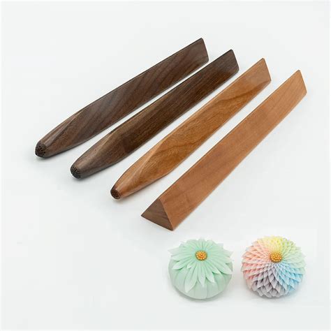 Japanese Wagashi Tools Hand Made Wagashi Wooden Tool Sticks Are Used To