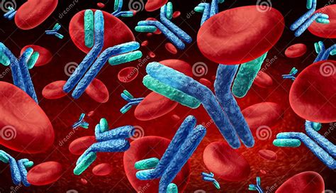 Anticorps Dans Le Sang Illustration Stock Illustration Du Contagieux