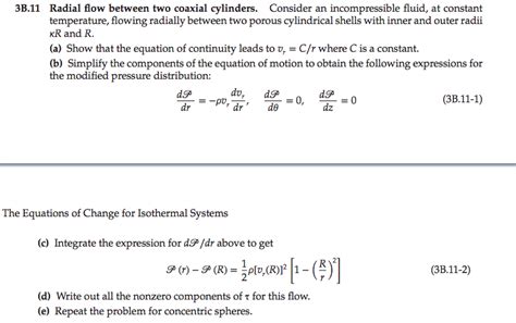 solved 3b 11 radial flow between two coaxial cylinders