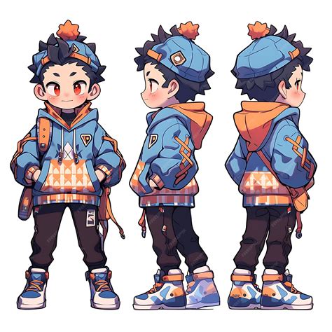 Premium Photo Character Of Male Chibi Kawaii Game Developer Casual