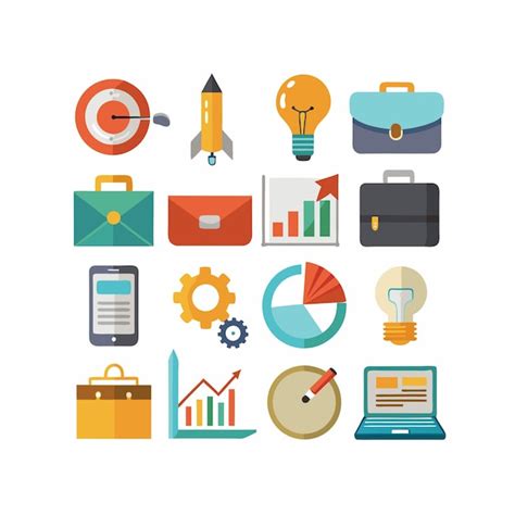 Business Or Organisation Management Icon Set Premium Ai Generated Vector