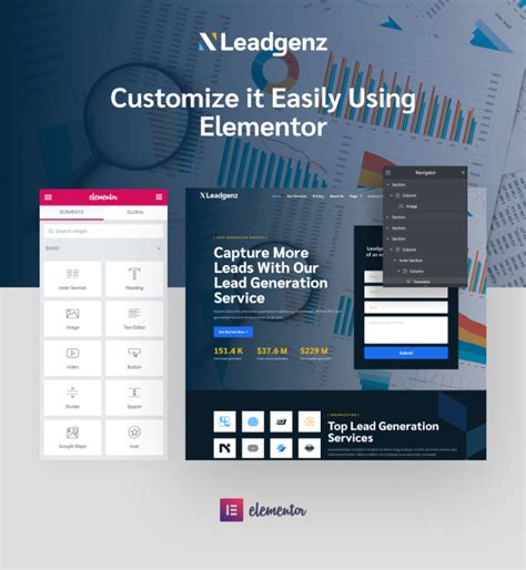 Leadgenz Lead Generation And Sales Agency Elementor Pro Template Kit By