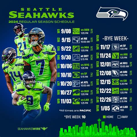 Seattle Seahawks Printable Schedule Free Schedule Printable 2026