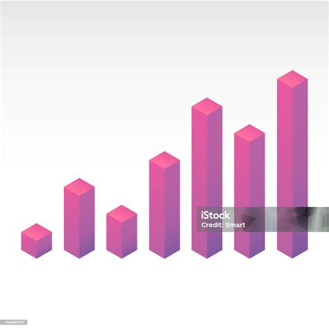 Vertical Bar Graph Diagram Symbol Color Design Vector Illustration