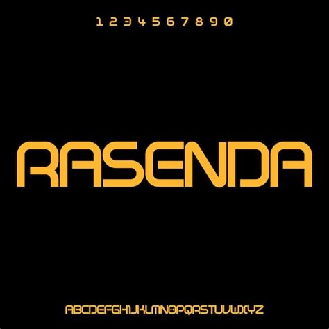 Premium Vector Bold Display Alphabet Font Vector