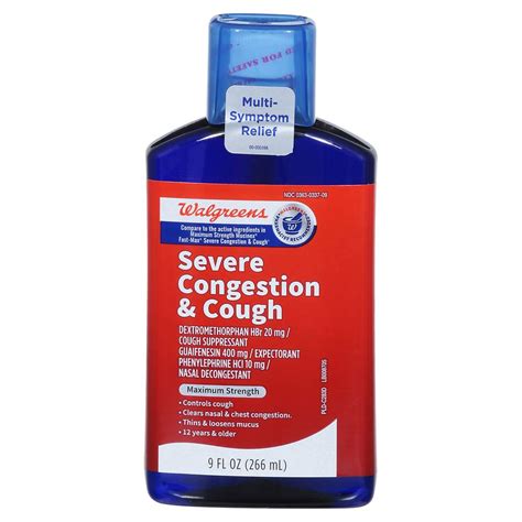 Walgreens Severe Congestion And Cough Liquid Walgreens