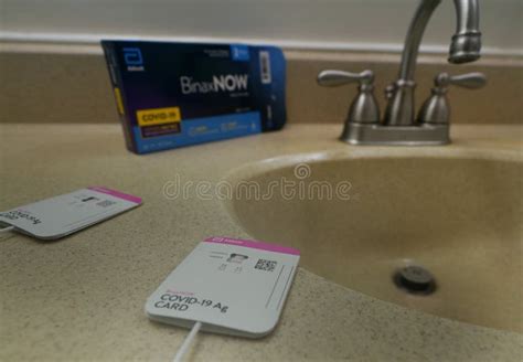 Atlanta Ga Usa 1 13 2023 Abbott Binaxnow Rapid Covid Test Kit
