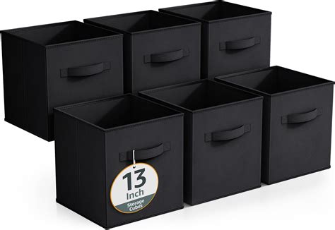 Sorbus Fabric Storage Cubes 6 Foldable Storage Bins For