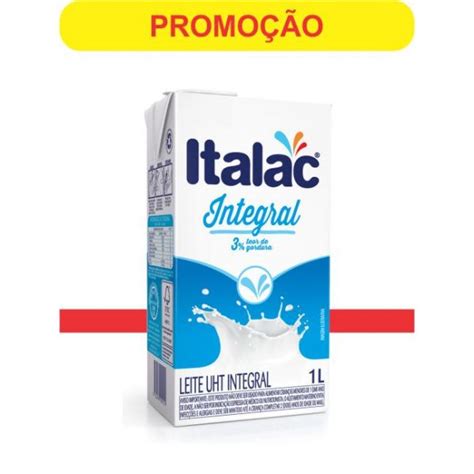 Leite Uht Integral Italac 1 Litro 1 Unidade Cauê Distribuidora
