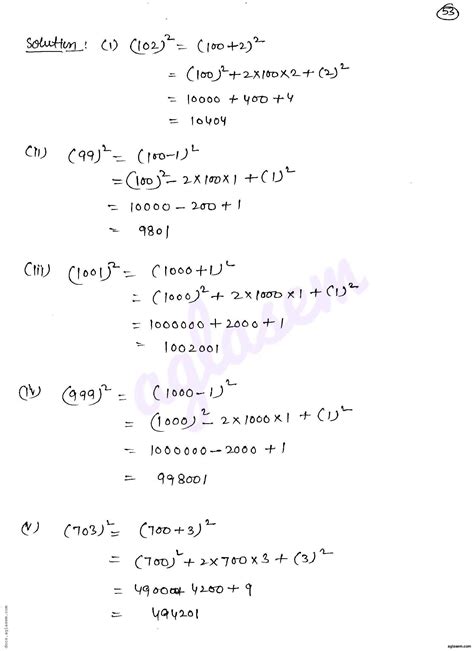 RD Sharma Solutions Class Chapter Algebraic Expressions And Identities Exercise