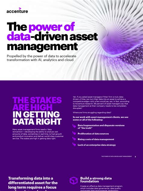 Accenture The Power Of Data Driven Asset Management Pdf Analytics Cloud Computing