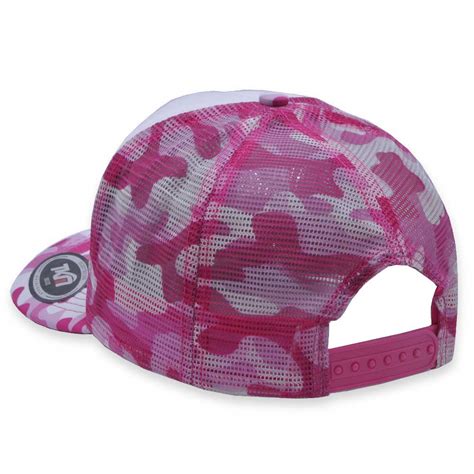Boné Aba Curva Tkn Trucker Camuflado Rosa