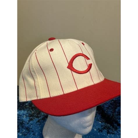 Hat Accessories Vintage New Era Cinncinati Red Strip Hat Size 7