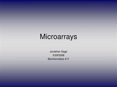 ppt microarrays powerpoint presentation free download id 552581