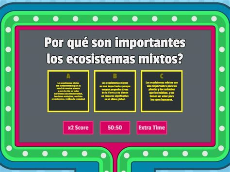 Ecosistemas Mixtos Gameshow Quiz