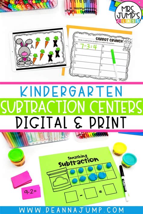 Math Centers For Kindergarten Digital And Printable Standards Based