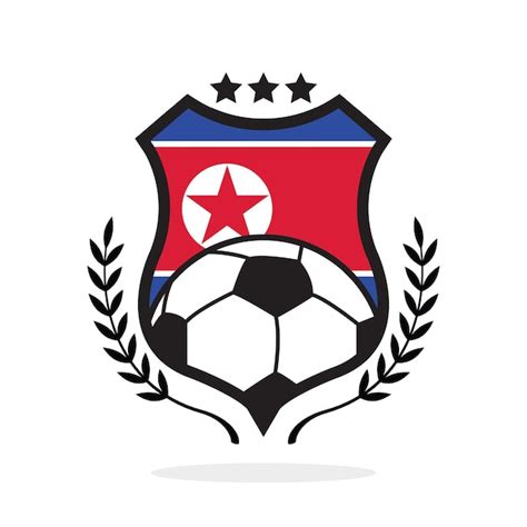 Premium Vector North Korea National Flag Football Crest