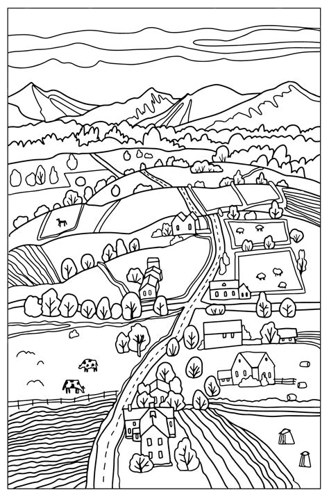 Llanura Para Colorear