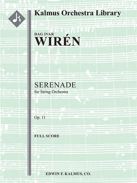 Serenade Op 11 String Orchestra Conductor Score Dag Ivar Wiren