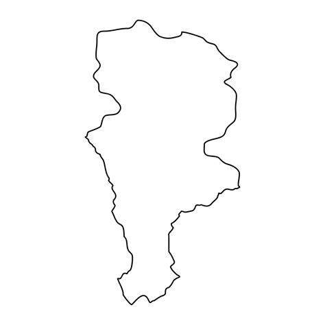 Premium Vector Prizren District Map Administrative District Of Serbia