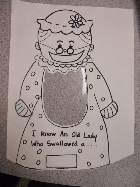 There Was An Old Lady Printable Template