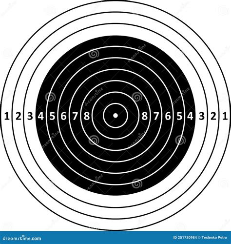 A Shooting Target For Gun Vector Illustration Stock Vector