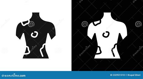 Contact Dermatitis Icon Black And White Vector Outline Sign 330233681