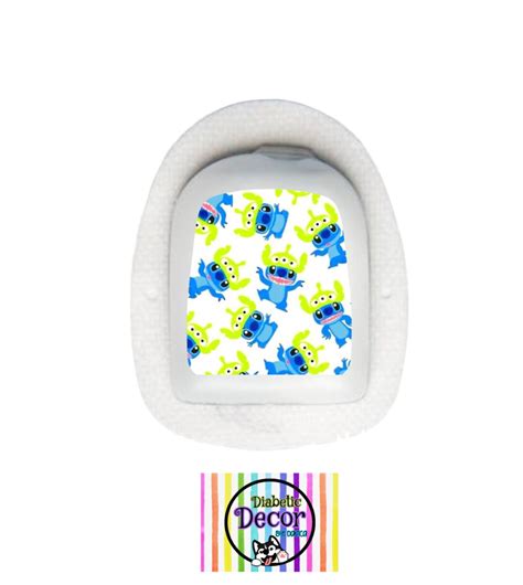 omnipod blue alien single omnipod sticker diabetes stickers bestseller omnipod top surface