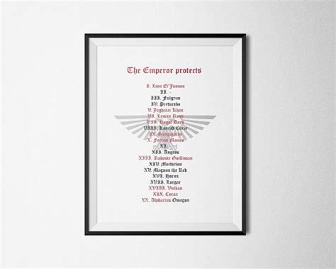 Loyal Primarchs Warhammer 40k Printable Poster