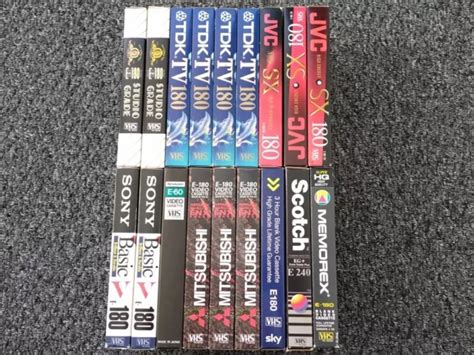 18x Pre Recorded Blank Vhs Video Cassette Tapes With Sleeves £1650 Picclick Uk