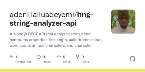 Github Adenijialiuadeyemihng String Analyzer Api A Nodejs Rest Api