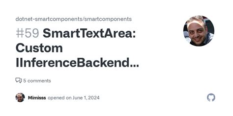 smarttextarea custom iinferencebackend implementation · issue 59