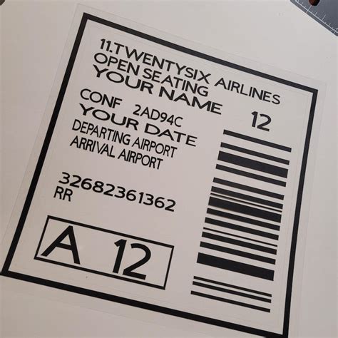 Custom Boarding Pass Vinyl Decal Personalized Travel Sticker Jacket And Luggage Decal Etsy