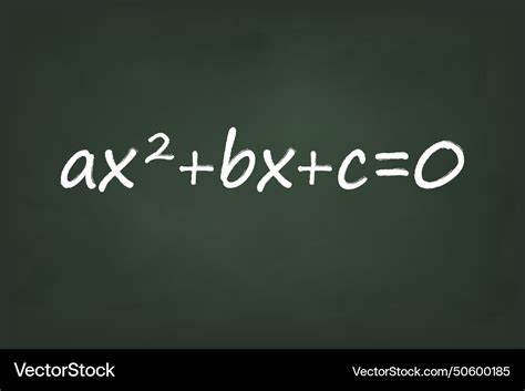 Quadratic Equation On Chalkboard Background Vector Image