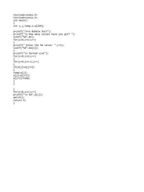 Bubble Sort Pdf