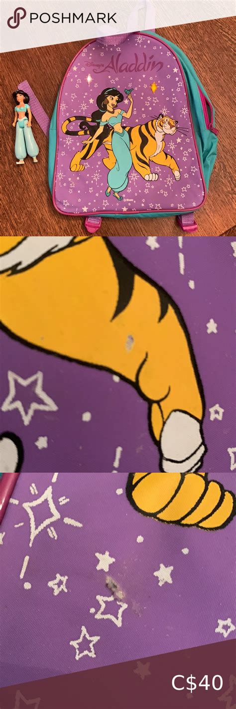 Vintage Aladdin Small Backpack And Jasmine Figure Small Backpack Vintage Figure Shop