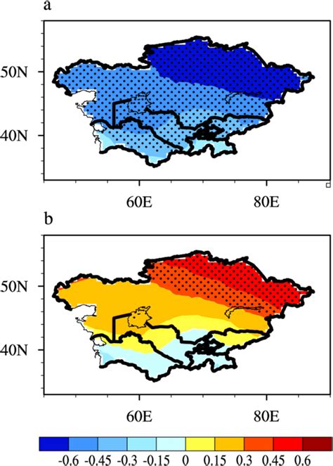 The Spatial Distributions Of The Correlation Coefficients Between The