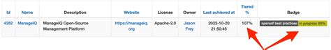 Badge Is Not Updating · Issue 2072 · Coreinfrastructurebest Practices