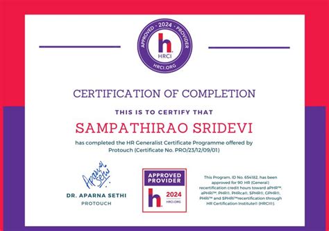 sampathirao sridevi on linkedin hrci